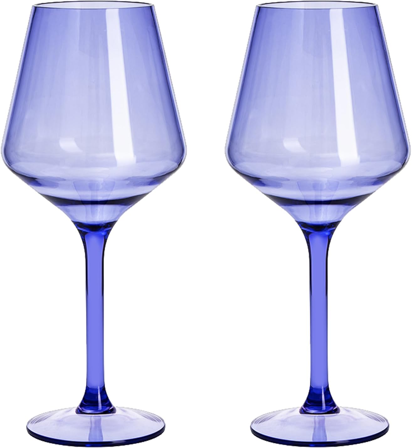 Amazon.com: Acrylic Colored Wine Glasses | 2 Set | Shatterproof Tritan ...