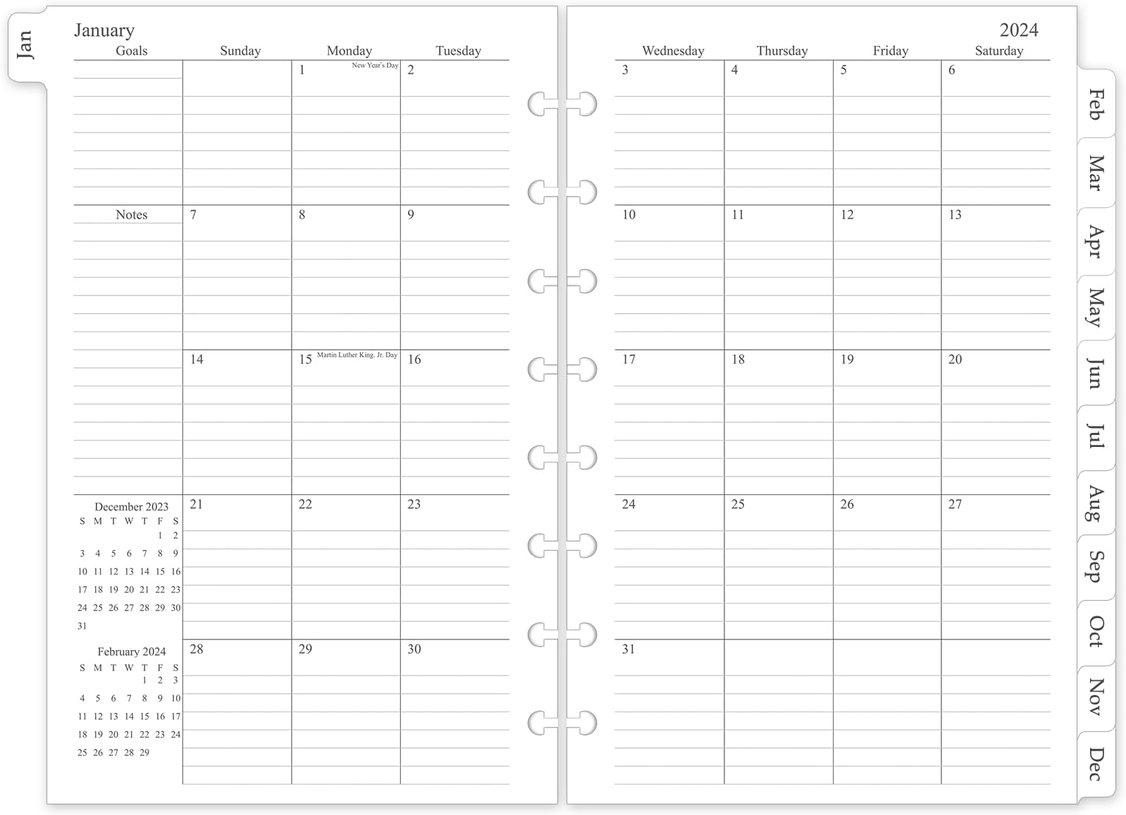 Amazon.com : Eleven Discs Discbound Paper, Junior Size Undated Daily ...