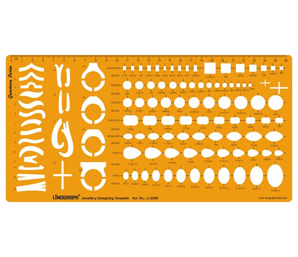 Buy Jewellery Designing Template Diamond Gemstone Drafting Templates ...