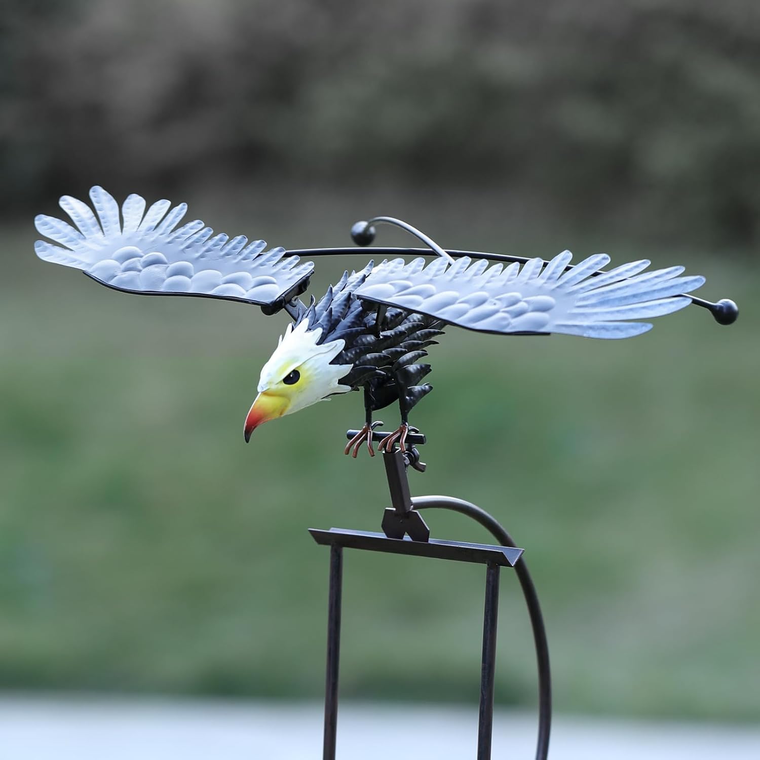 Amazon.com: Swinging Eagle/Owl Decorative Wind Spinner for Yard and ...