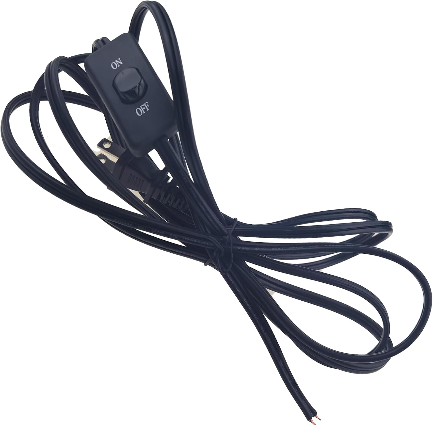 Amazon.com: 10 Feet Lamp Cord with Switch,1 Pack 2 Prong 18AWG Light ...