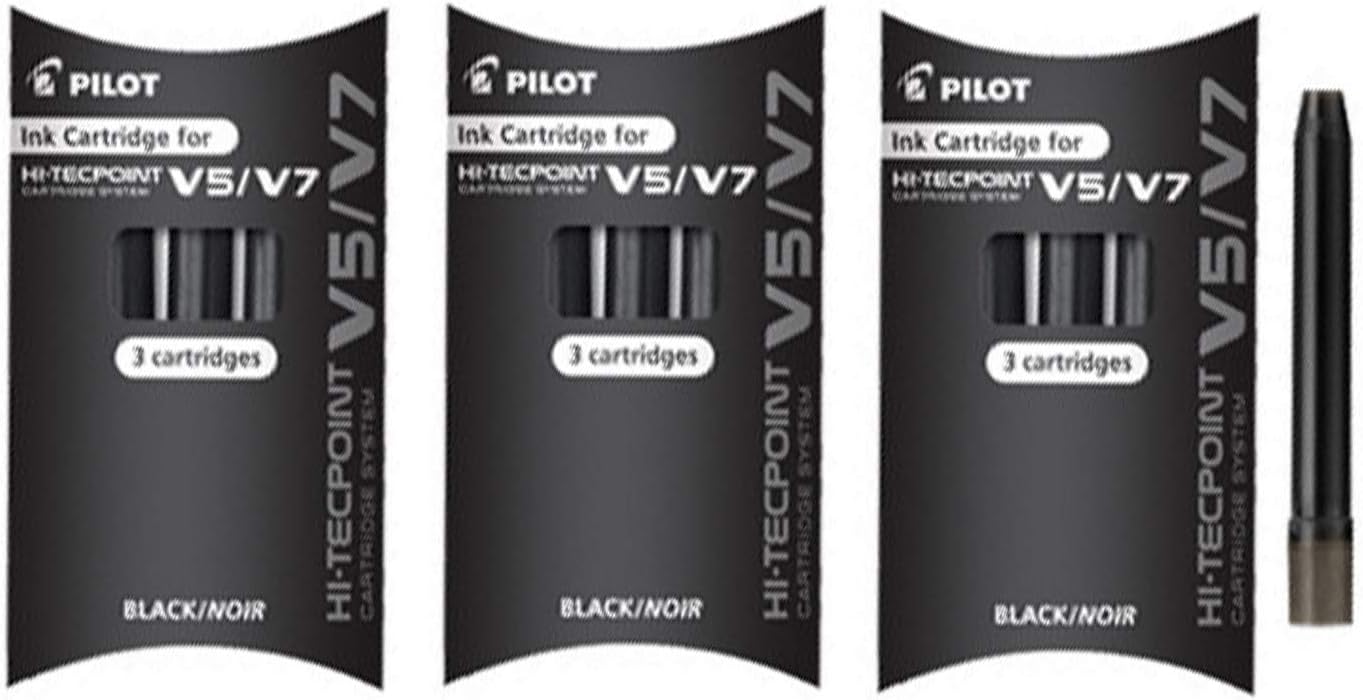 Pilot V5 Cartridge System Liquid Ink Rollerball, 0.5 mm Tip Single Pen ...