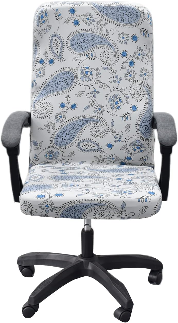 CRFATOP Stretch Computer Office Chair Cover with Durable Zipper ...