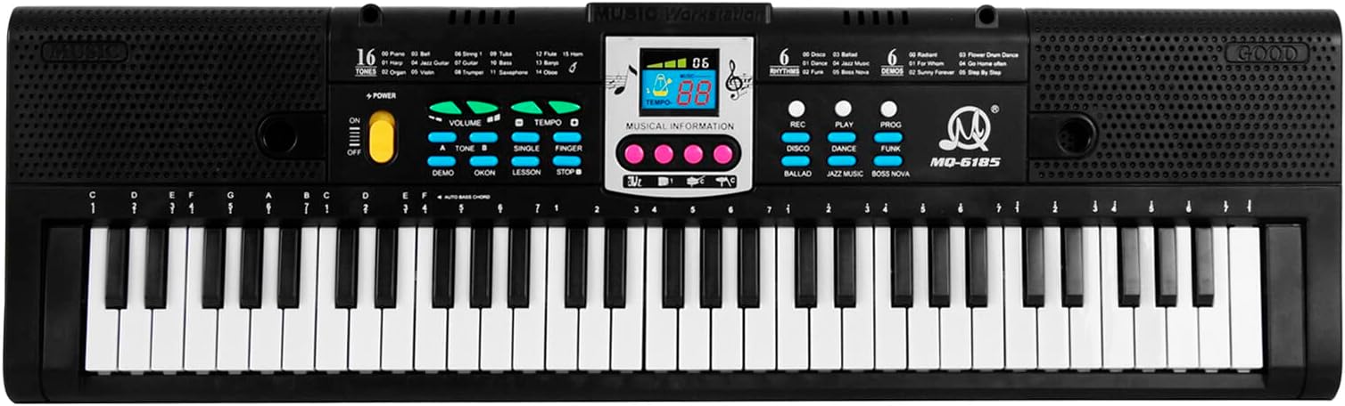61 Teclas Piano de Teclado, Instrumento de Piano con Teclado Eléctrico ...