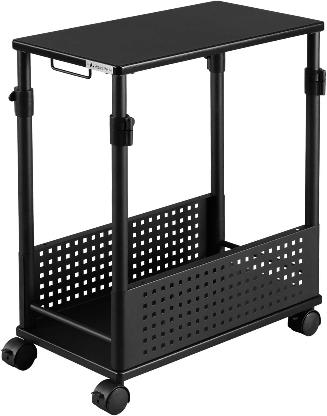 Bauhutte BHD-550H-BK Elevating Type, L-Shaped Desk, Middle Tower PC ...