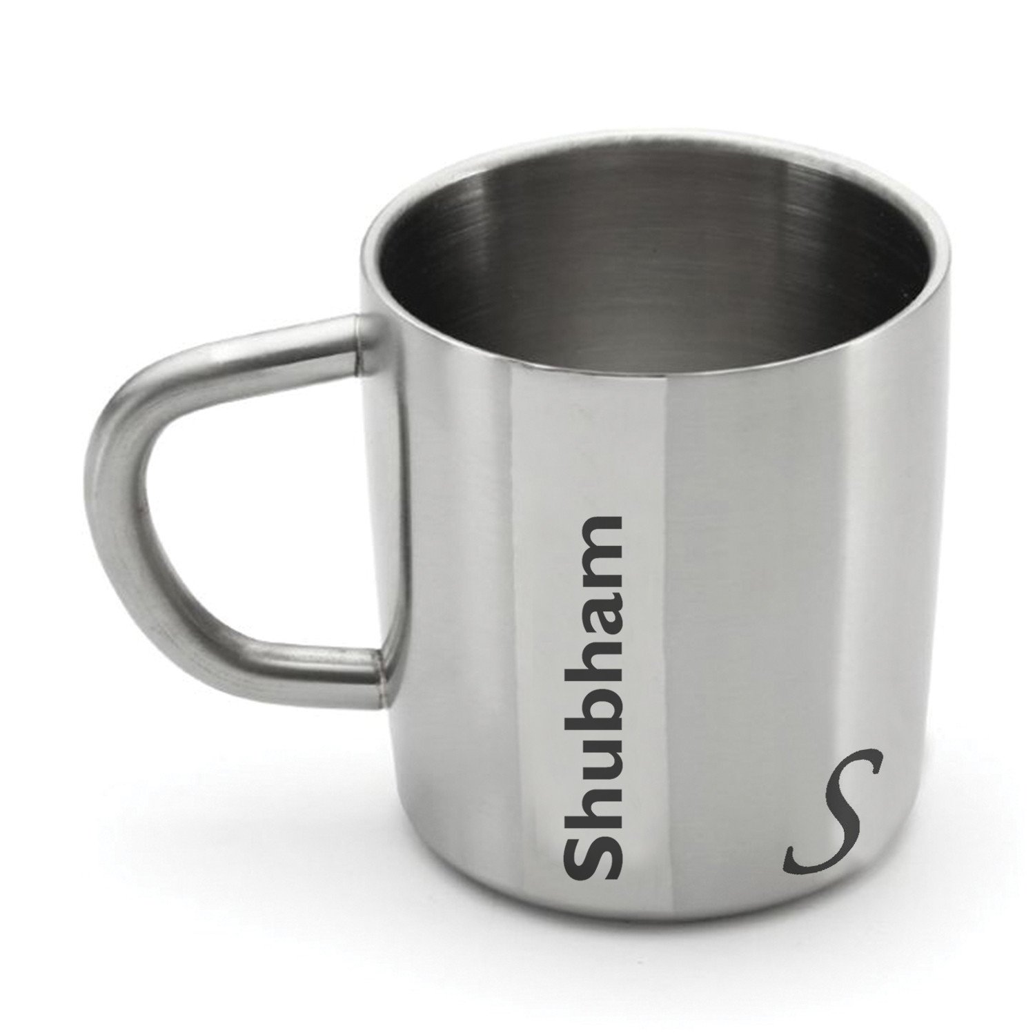 Buy Hot Muggs"Me Classic Shubham Stainless Steel Mug 200 ml, 1 Pc ...