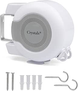 Crystals Retractable Washing Line (30 metre) Reel Clothes Lines with ...