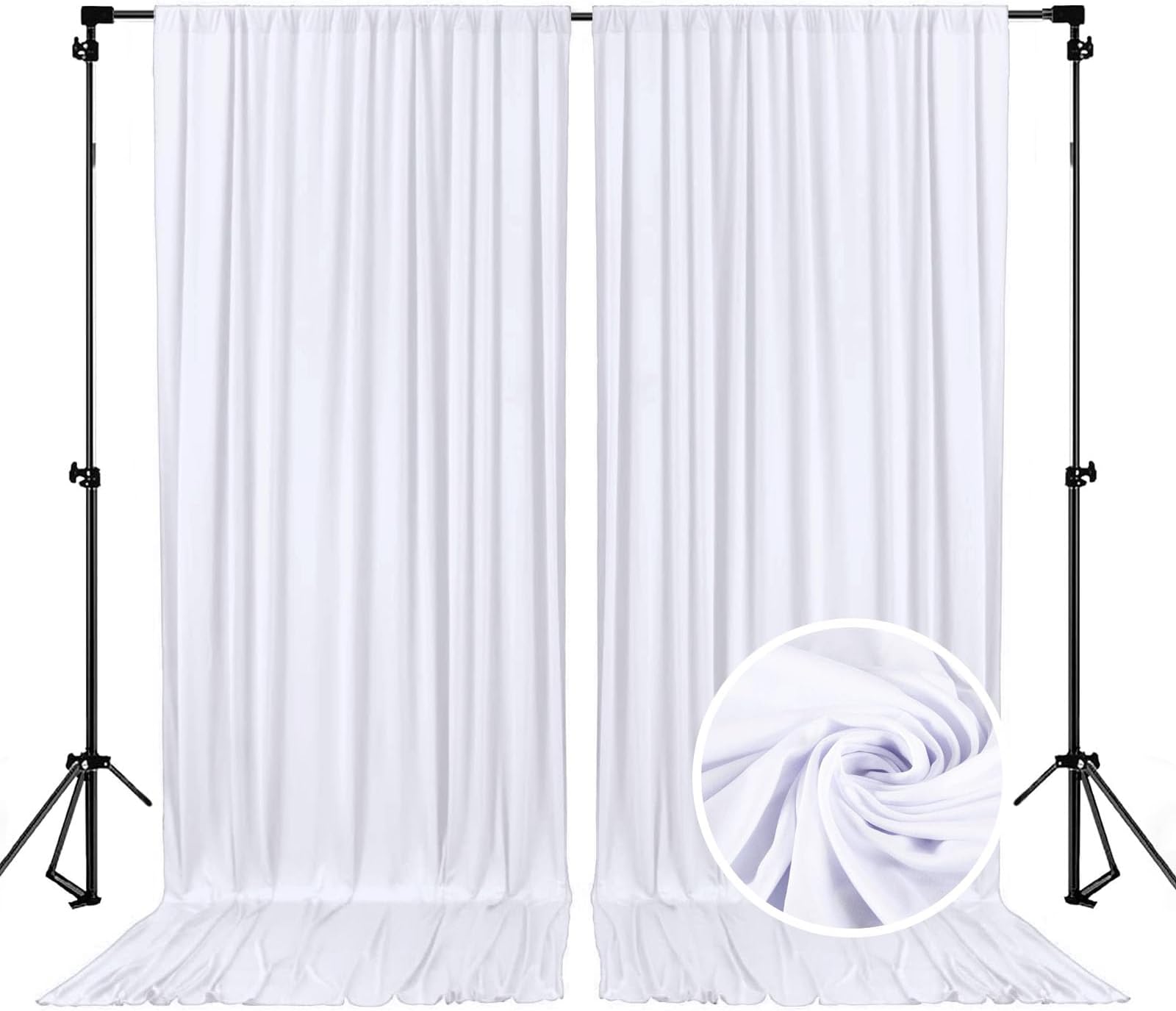 Amazon.com : 10 x 7 Feet White Backdrop Curtain for Parties, Background ...