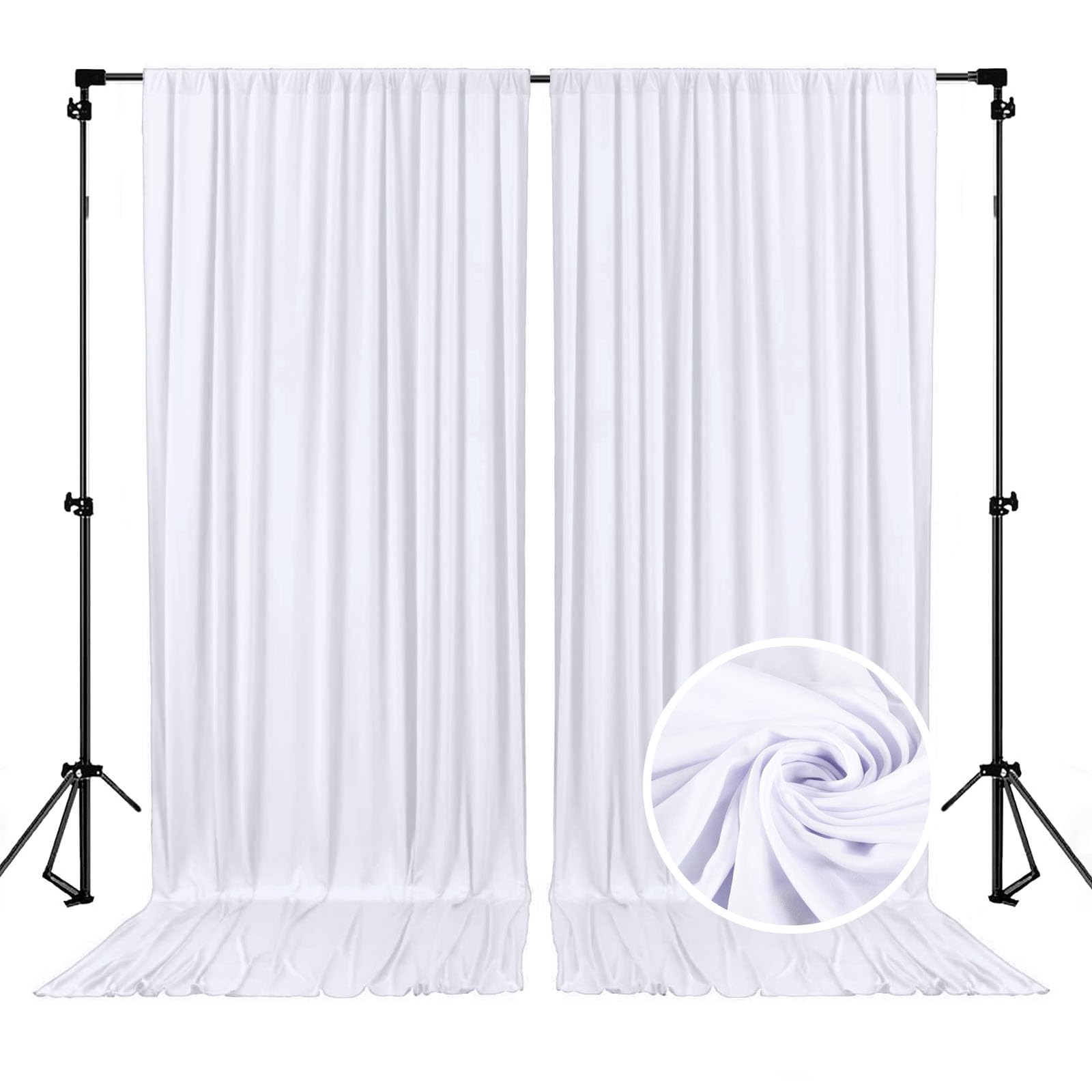 Amazon.com : 10 x 7 Feet White Backdrop Curtain for Partie, Background ...