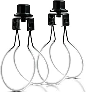 Lamp Shade Light Bulb Clip Adapter,Lamp Shade Holder Includes Finial ...