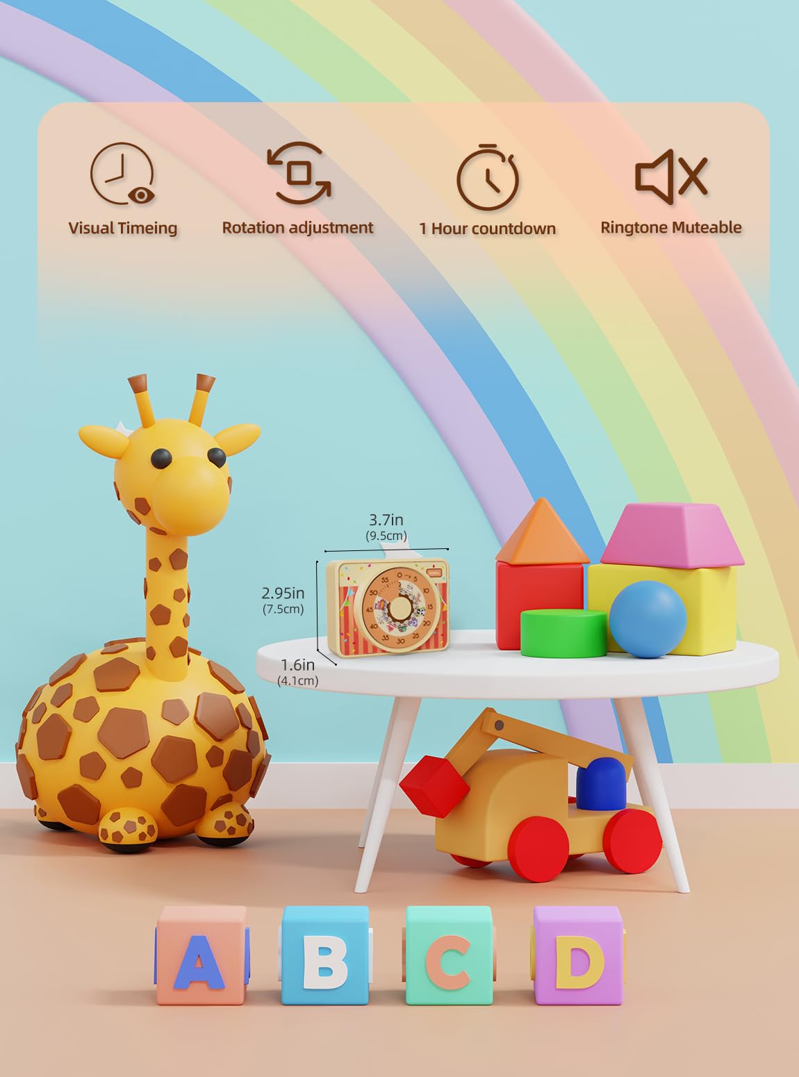 Snapklik.com : VOCOO Visual Timer - 60 Minute Countdown Mechanical ...