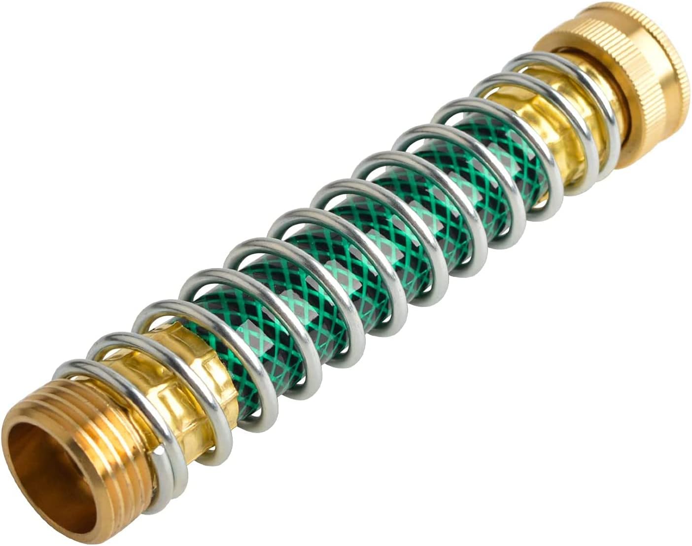 ANCLLO Garden Hose Coiled Spring Protector Solid Brass Connector Garden ...