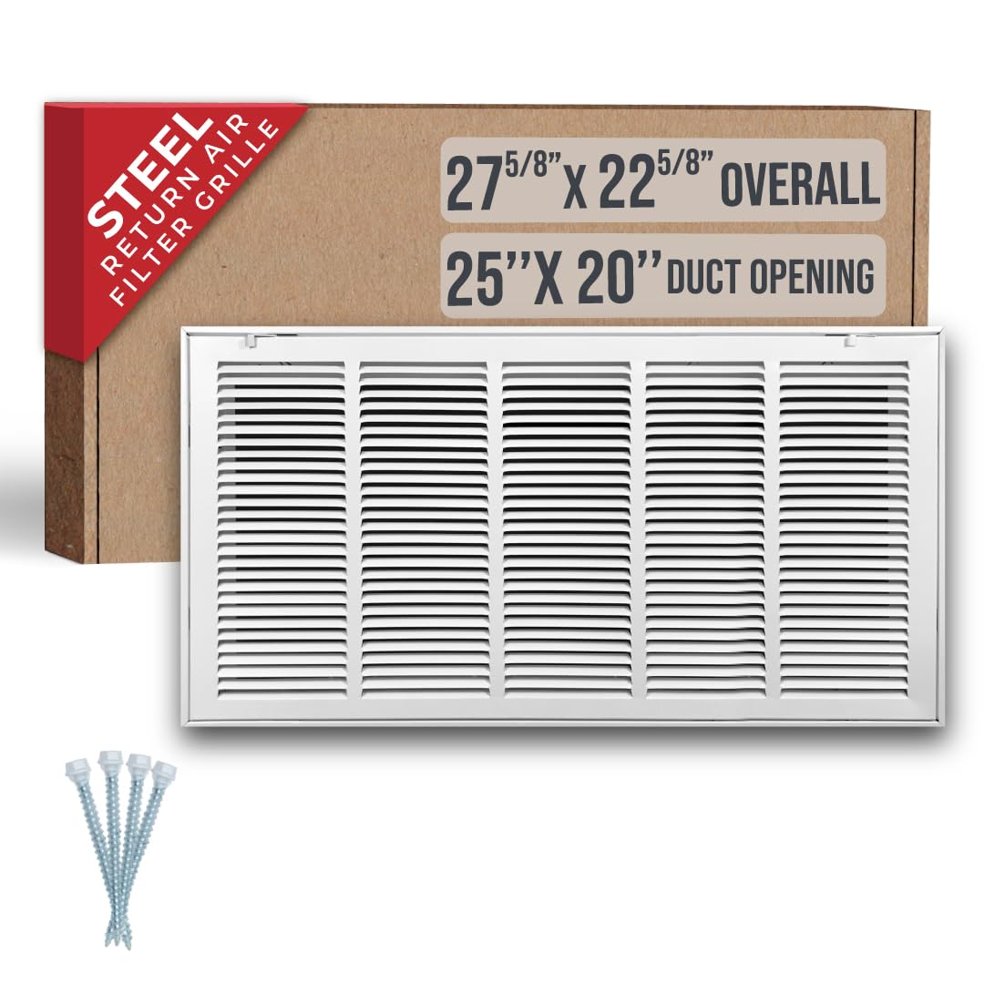 Fits 25x20 Duct Opening | Steel Return Air Filter Grille by Handua ...