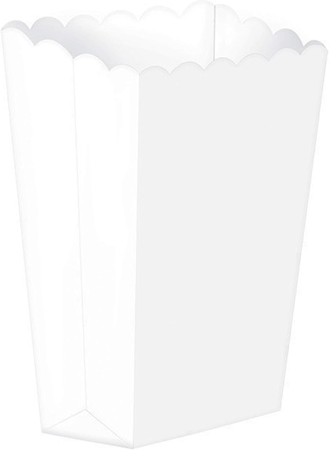 Amazon.com: Adorable White Small Scalloped Popcorn Box - 5.25" x 3.75 ...