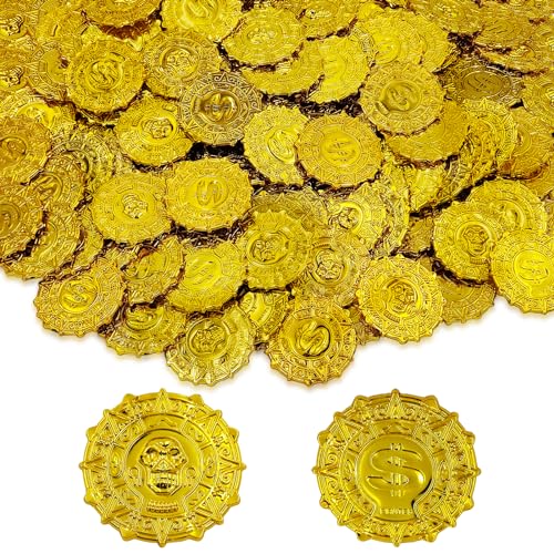 Snapklik.com : Pirate Gold Coins Plastic Set Of 100, Pirate Treasure ...