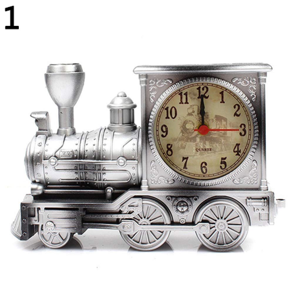Buy JBDGNZ Alarm Clock Cartoon Locomotive Train Alarm Clock Antique ...