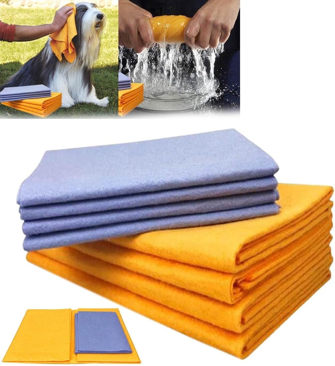 GUO-SWY 8PCS Ultra-Absorbent Miracle Cleaning Shammy,Multipurpose ...