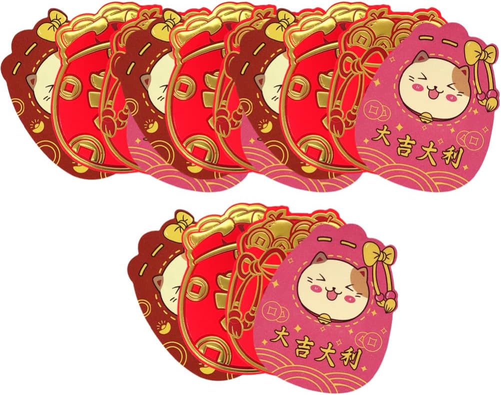 Amazon.com : Sewroro Cute Envelopes Spring Festival 24pcs Chinese Red ...