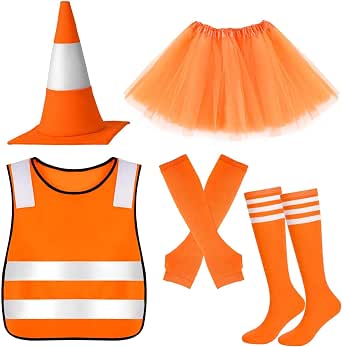 Amazon.com: JcHrmers 5 Pcs Halloween Traffic Cone Costume Include ...