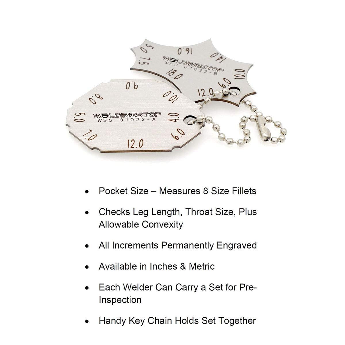 Snapklik.com : WeldingStop Pocket Fillet Weld Gauge Welding Gauge