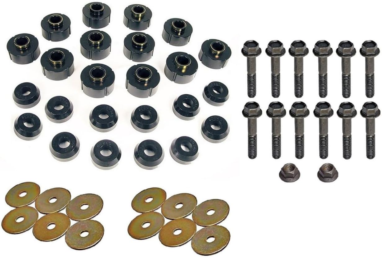 Amazon.com: Complete Polyurethane Body Mount Set W/Mounting Bolts ...