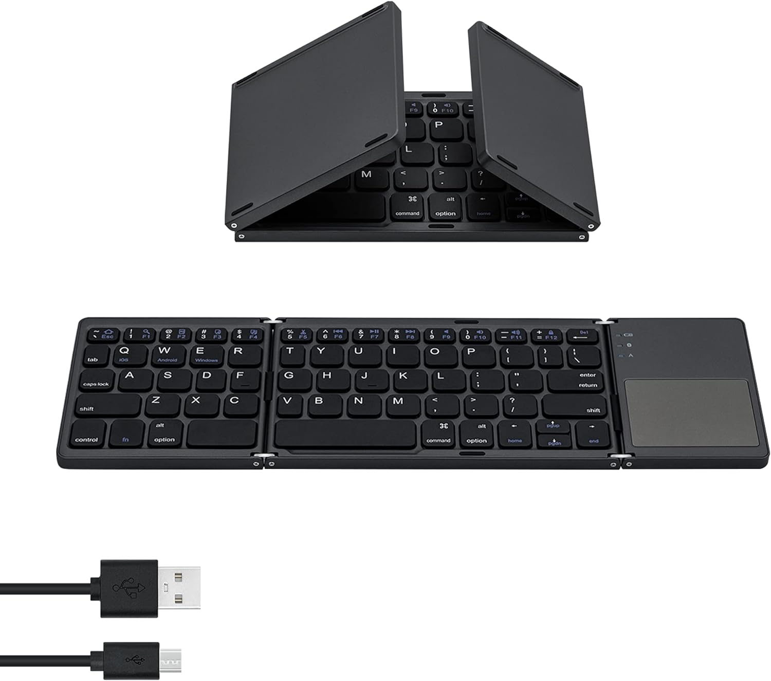 Wigearss Universal Foldable Wireless Keyboard with Touchpad