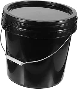 Amazon｜Mobestech 10リットルの白い腹筋バケツ オイルコンテナ ペイントブリキ 空のガロンバケツ スクリューペール 釣りバケツ プラスチック製の氷のバケツ アイスキューブバケツ ...