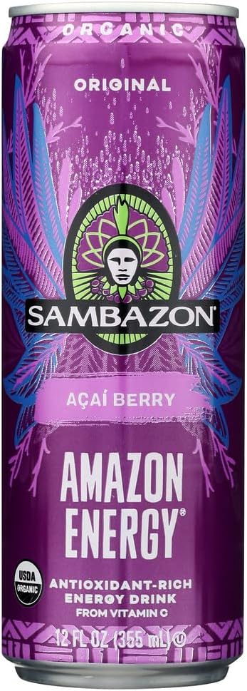 Amazon.com : Sambazon Organic Amazon Energy Drink, Original Acai Berry ...