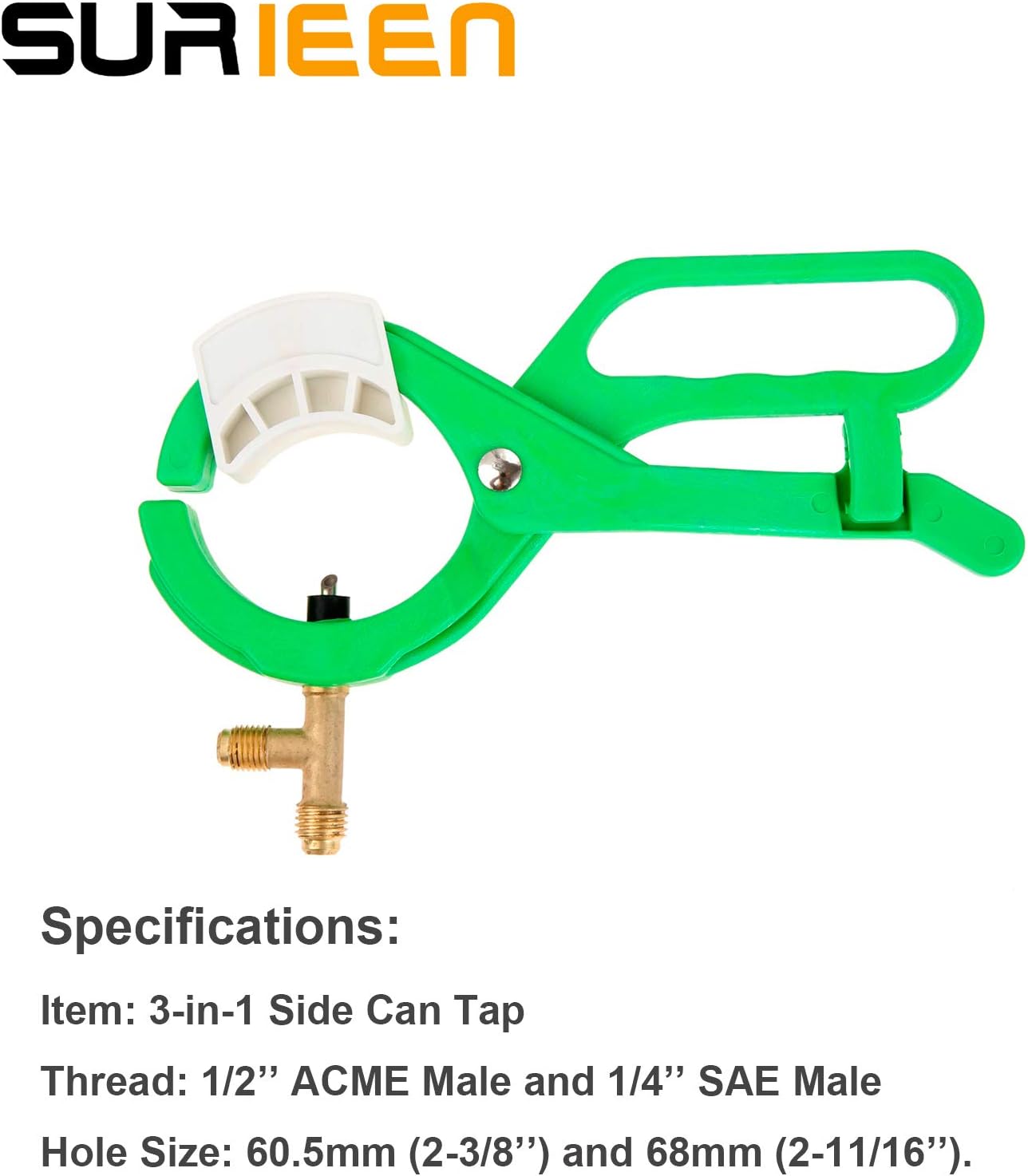 1/4 SAE 1/2 Acme Thread Can Tap for Car AC Refrigerant Manifold System ...