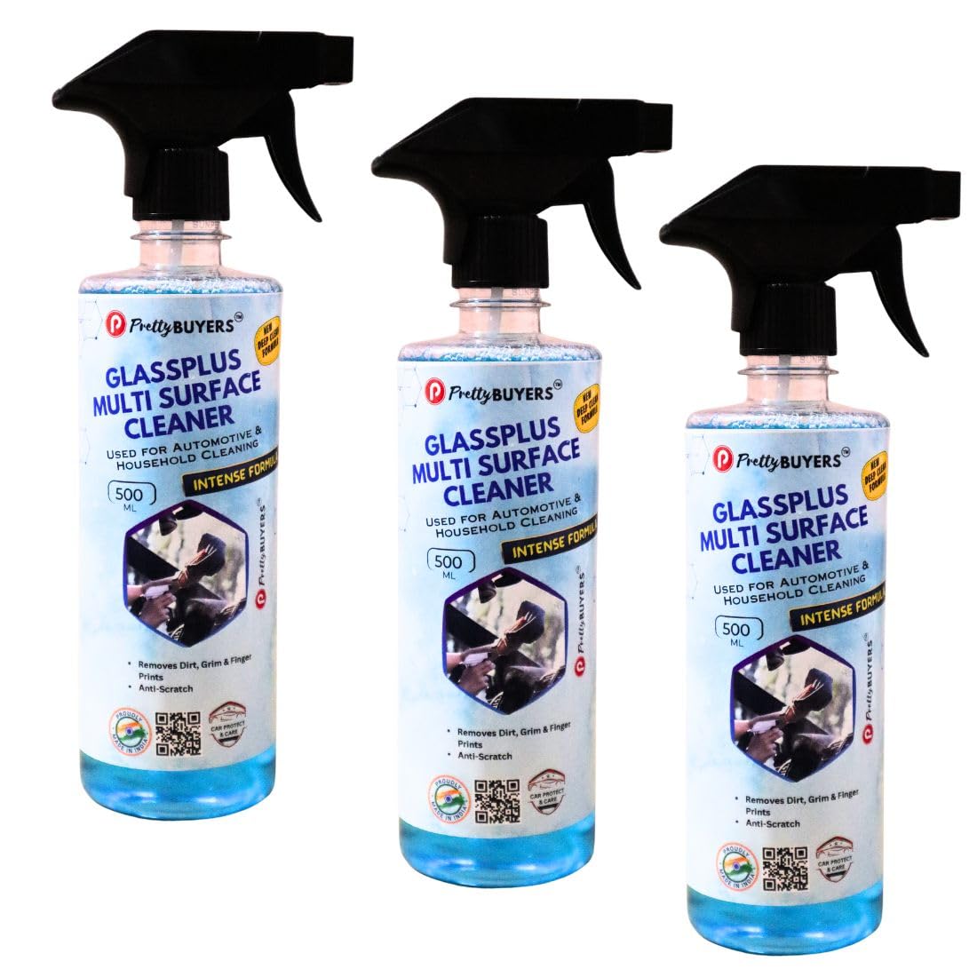 Glass and Surface Cleaner Liquid Spray - 500 MLx3 | All-Purpose Glass ...