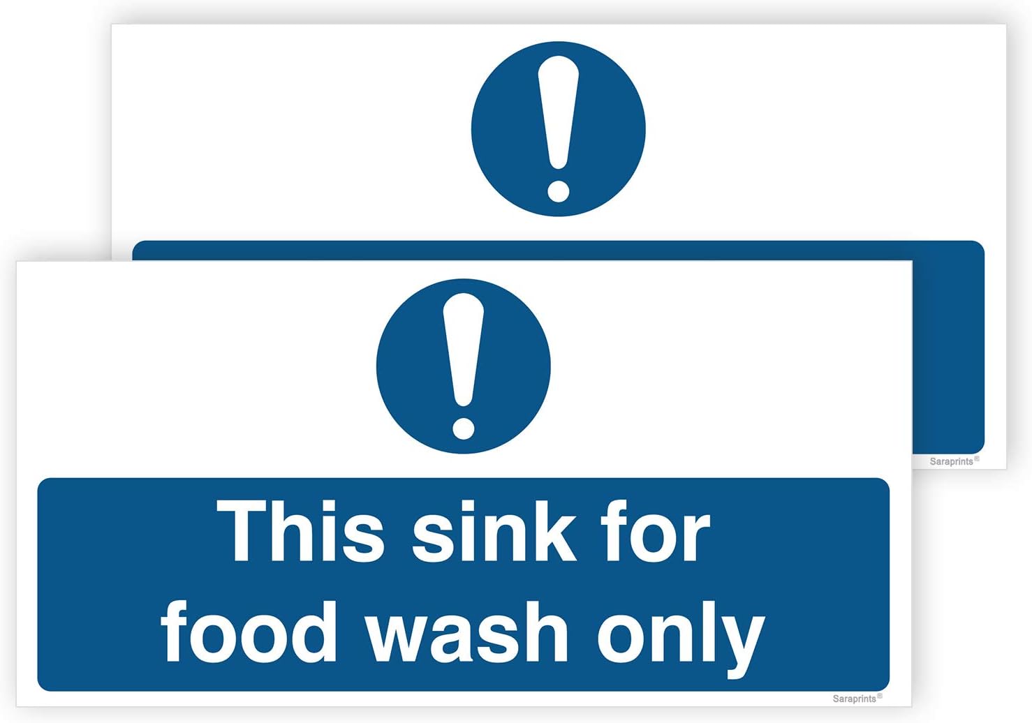 Pack of 2 Food Hygiene Stickers (200 x 100 mm) Waterproof Food Wash ...