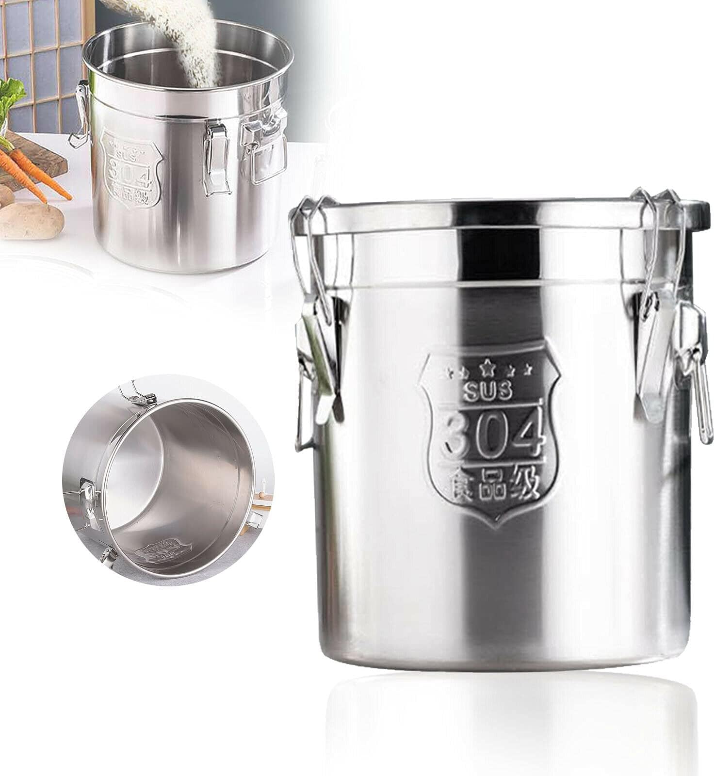 Amazon.com: ENLOY 165oz Stainless Steel Airtight Canister for Kitchen ...