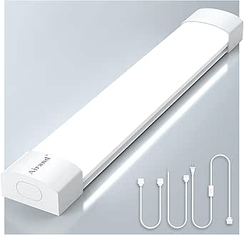 Lámpara de techo con enchufe, 5000 K Triproof Plug in LED 16 W Tubo de ...