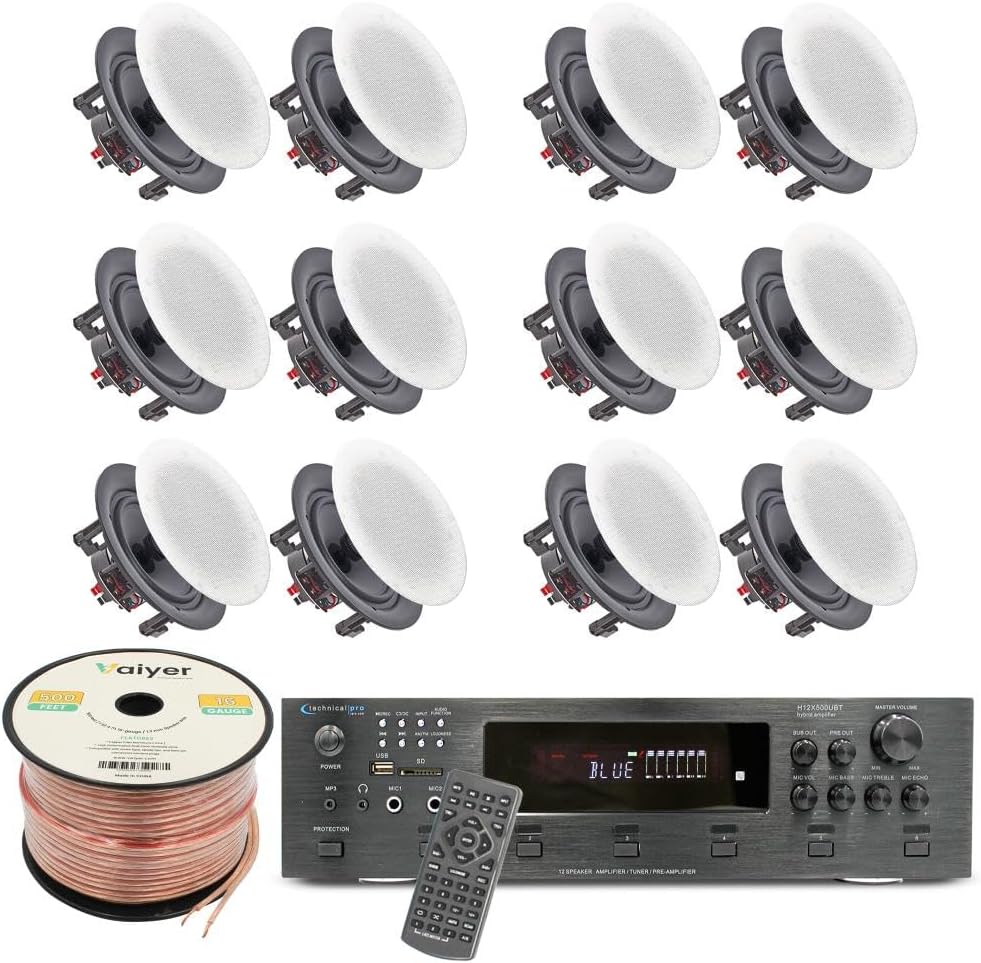 Amazon.com: Vaiyer Home Theater System Kit, 6-Channel 6000 Watts ...