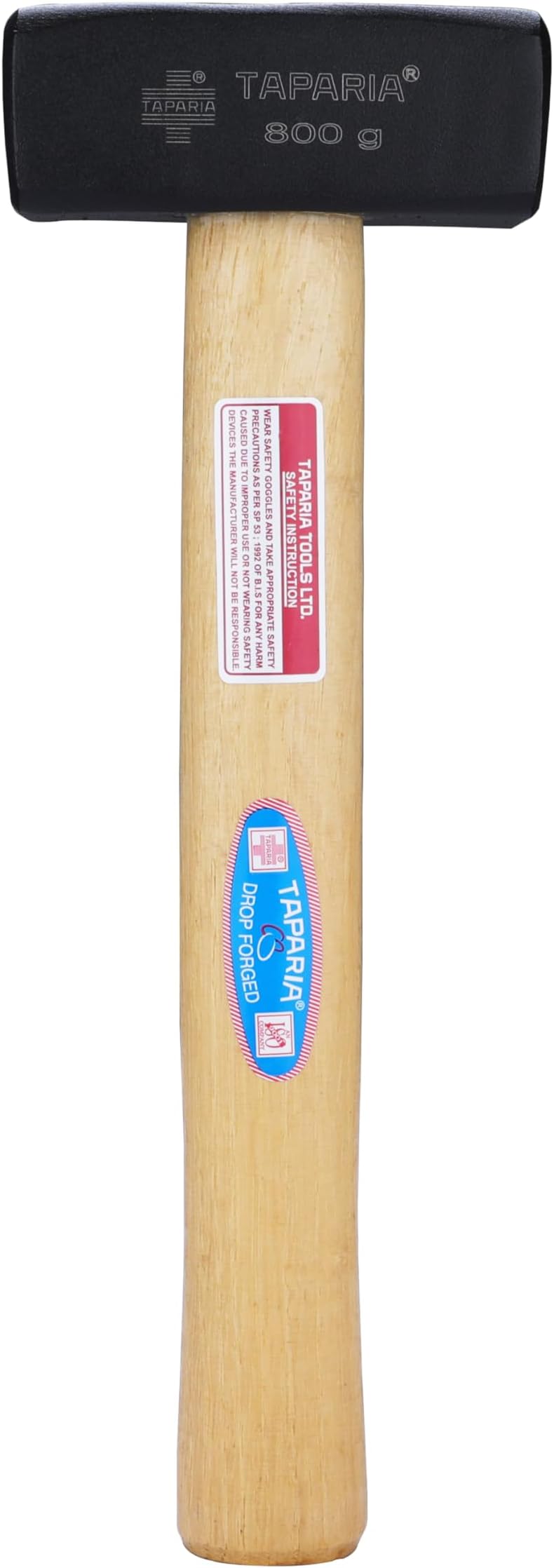 Taparia WH 500 B Steel (500g) Ball Pein Hammer with Handle (Brown and ...