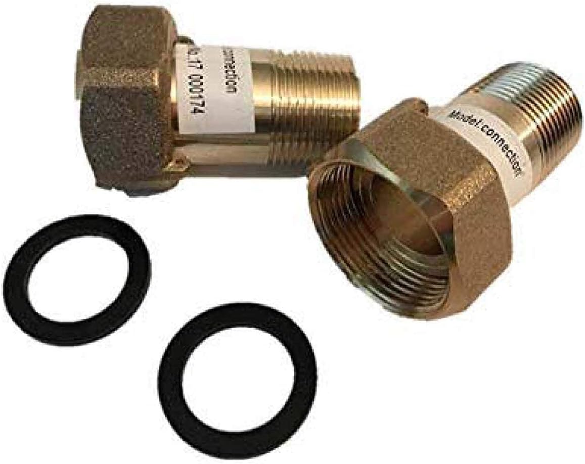 Amazon.com: Midline Valve XND1011-OM Brass Water Meter Coupling Adapter ...