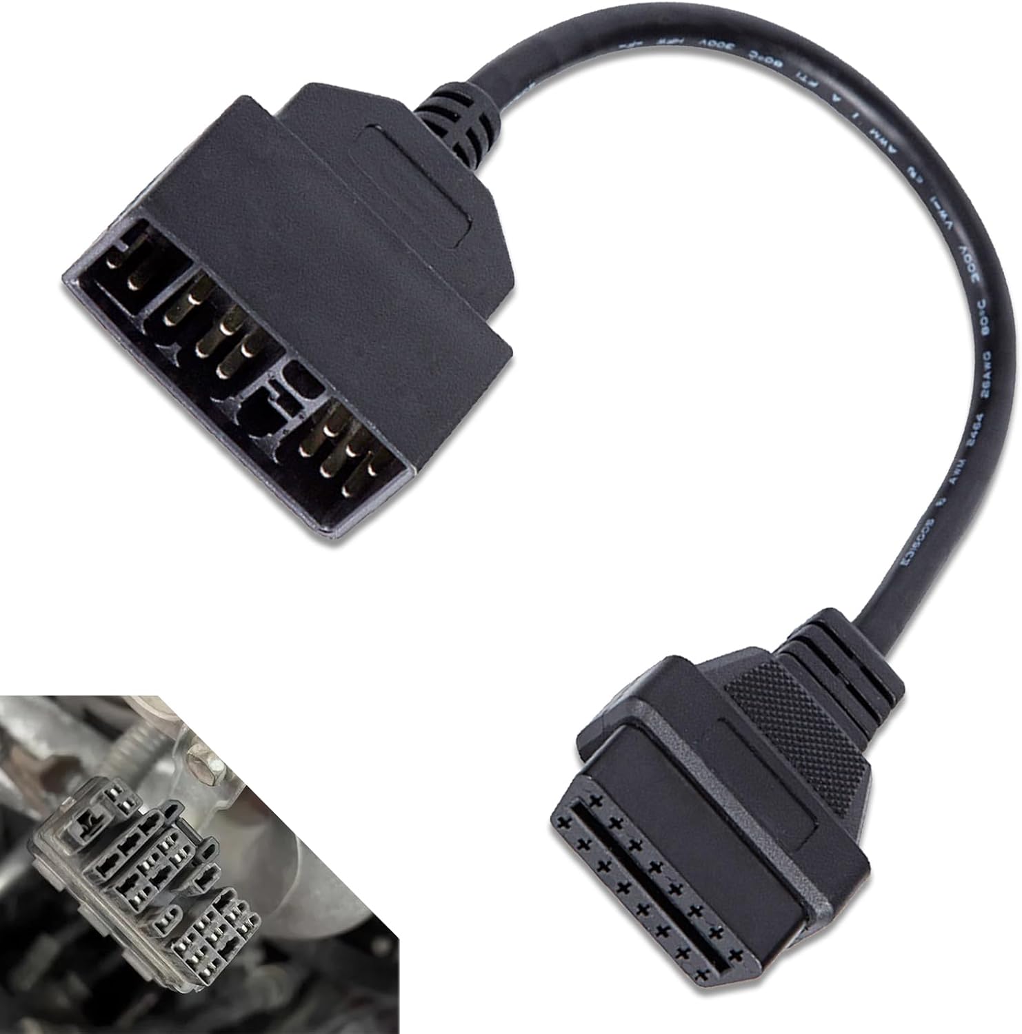 Amazon.com: dawfall 1 PC Car 22 Pin OBD1 to 16 Pin OBD2 Cable, 11.81 ...
