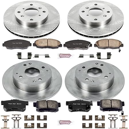 Amazon.com: Power Stop KOE4077 Autospecialty Front and Rear Replacement ...