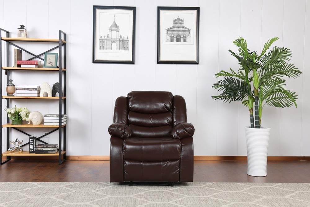 Amazon Brand - Solimo Delphi 1 Seater Leatherette Recliner (Brown ...