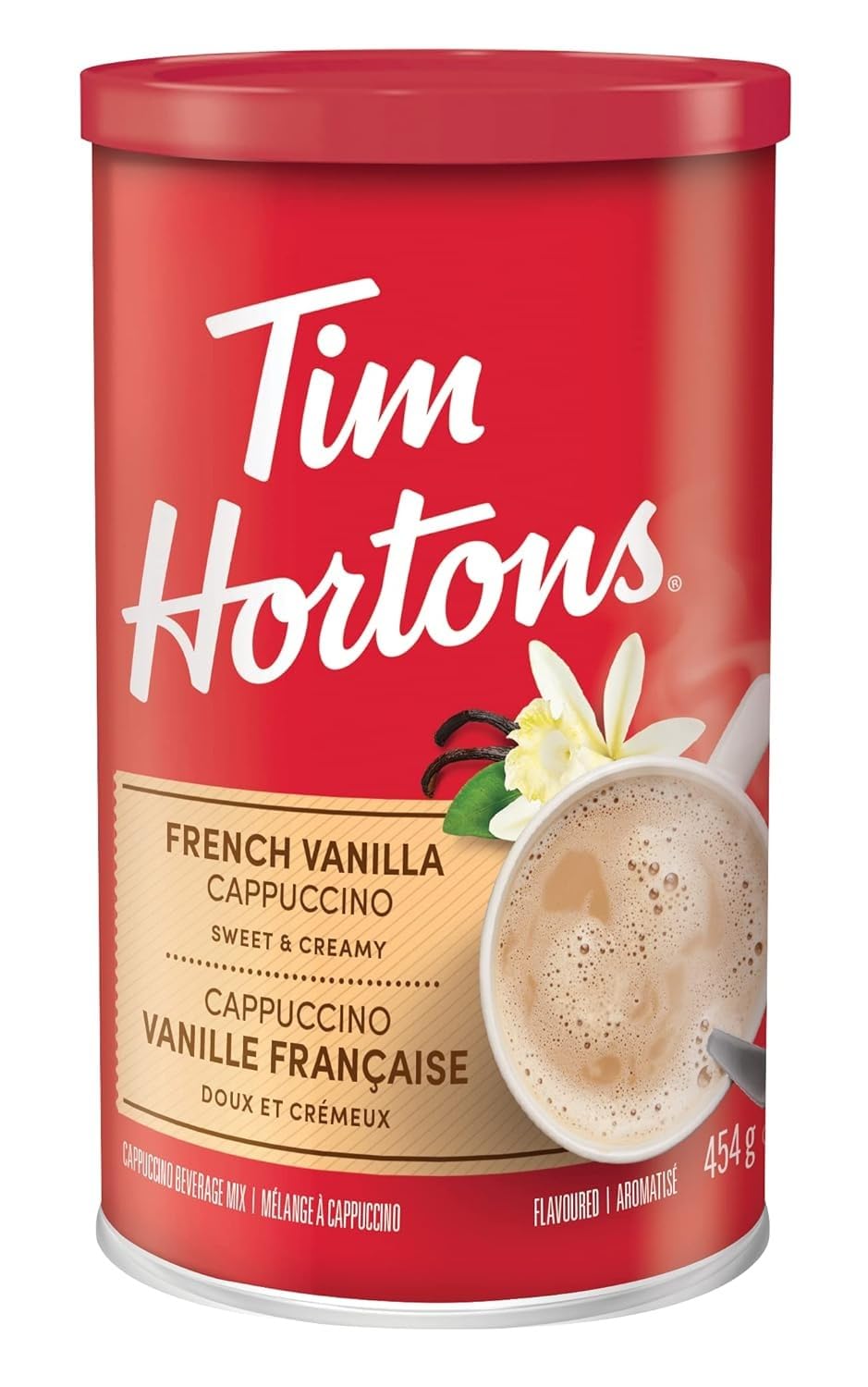 Tims Hortons Instant Cappuccino, French Vanilla Powder (16 Ounce) Can ...