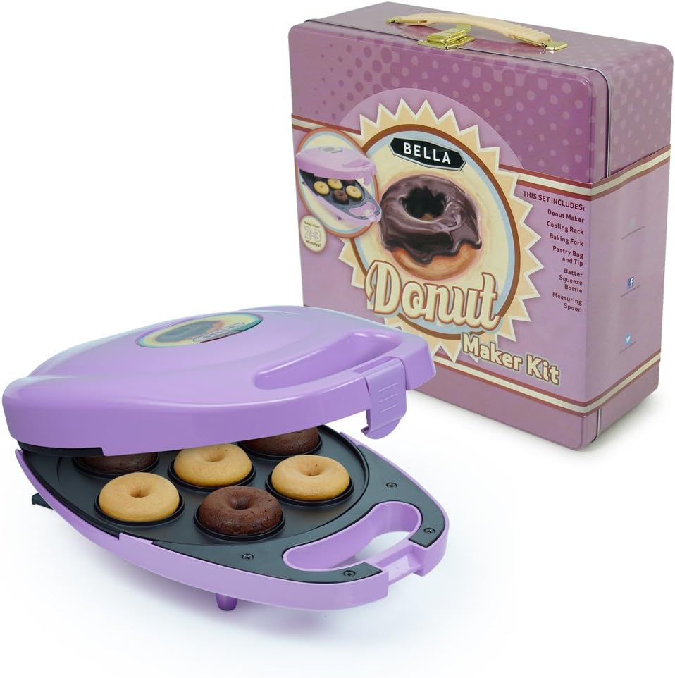 Amazon.com: BELLA 13825 Mini Donut Maker, Purple: Kitchen Small ...