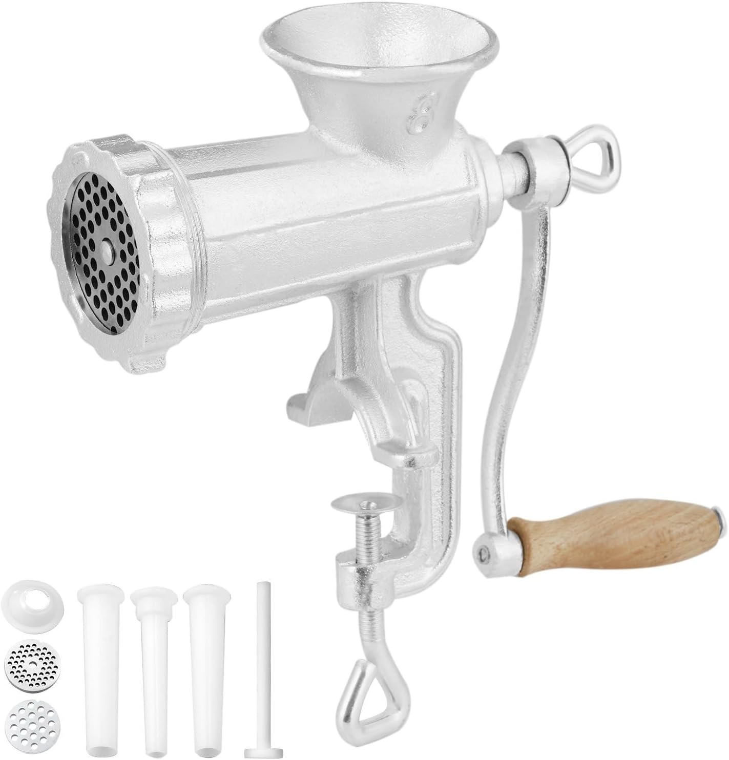 Amazon.com: Heavy Duty Cast Iron Manual Meat Grinder with Steel Table ...
