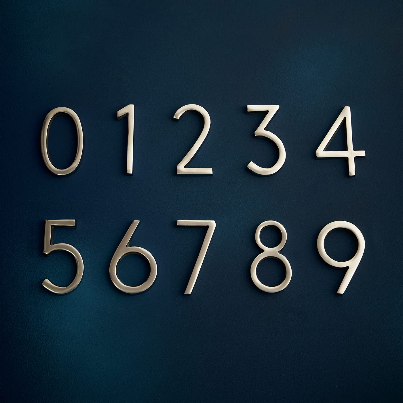 DecorTwist Metal House Number Modern Silver House Numbers for Flat Door ...