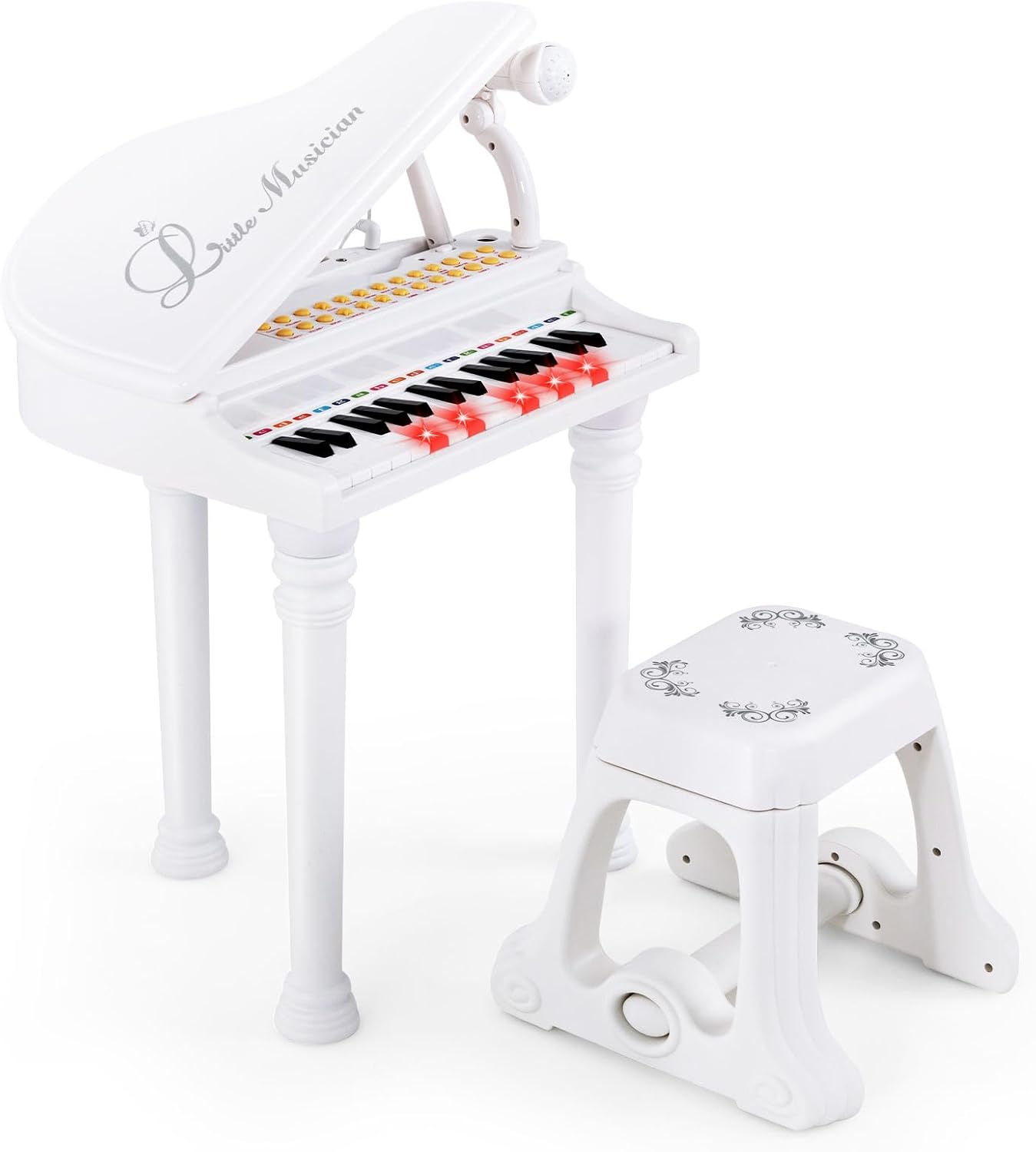 Amazon.com: Costzon Kids Piano, 31 Key Mini Grand Piano Toy Keyboard ...