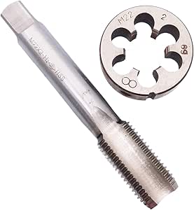 Amazon.com: HSS M22 x 2mm Tap and M22 x 2.0mm Die Metric Thread Right ...