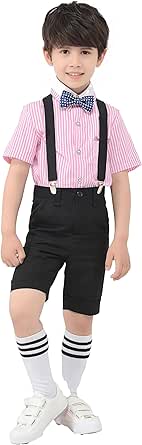 Amazon.com: Boys' formal five-piece suit, summer gentleman outfit ...
