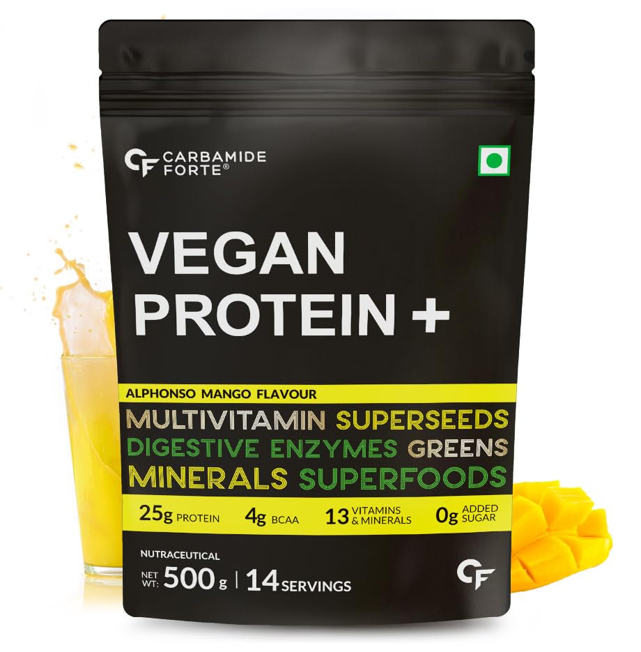 Carbamide Forte Vegan Protein Powder - Plant Based Protein Powder with ...