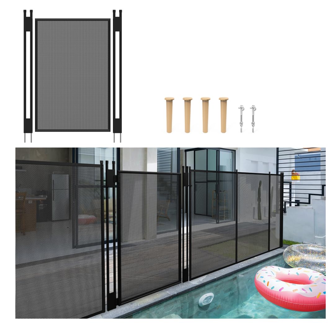 Amazon.com: POOL FELLOWS 3.9 ft. X 2.5 ft. Removable Pool Safety Fence ...