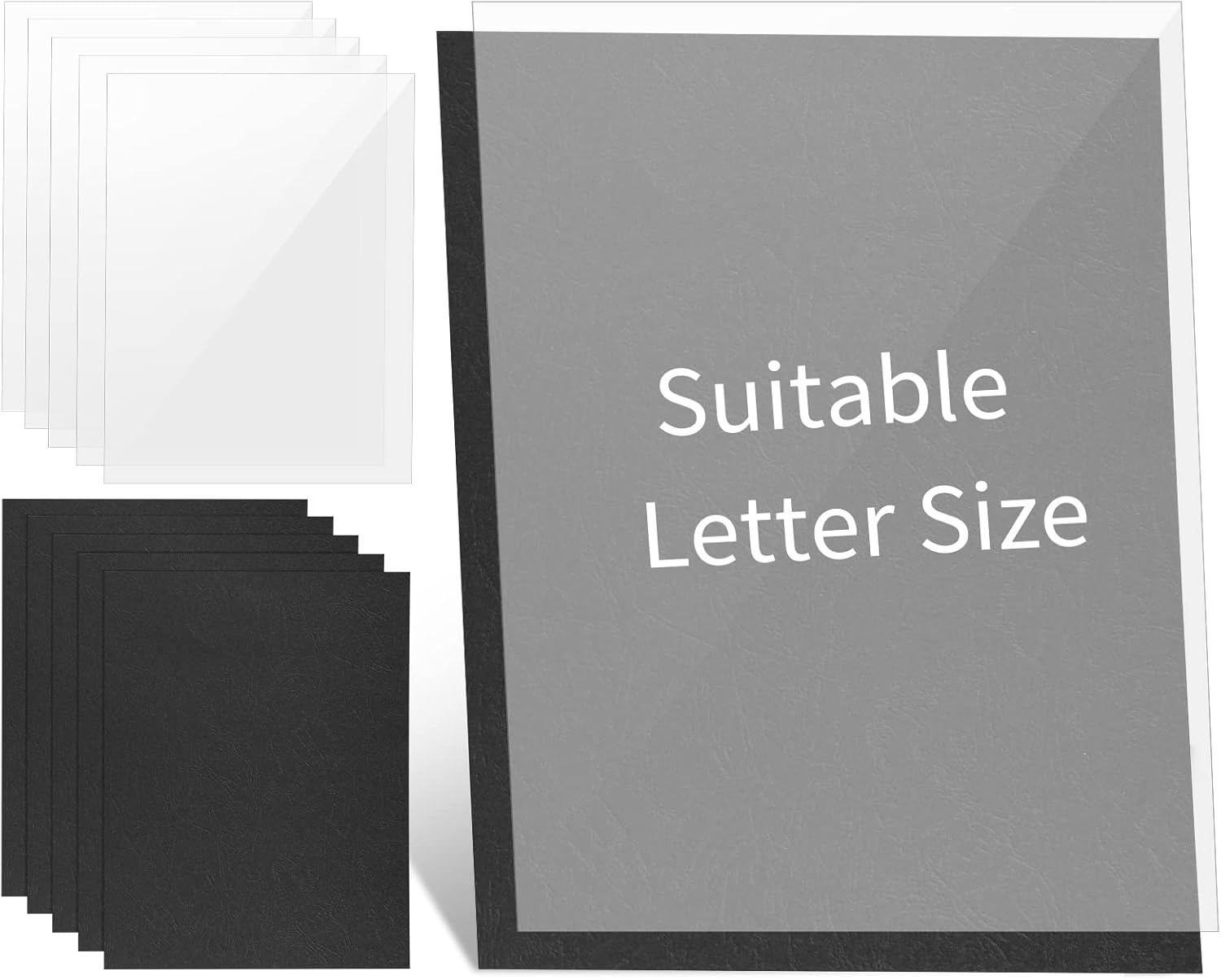 Amazon.com: 200 Pack 8.5" x 11" Binding Presentation Covers and Backs ...