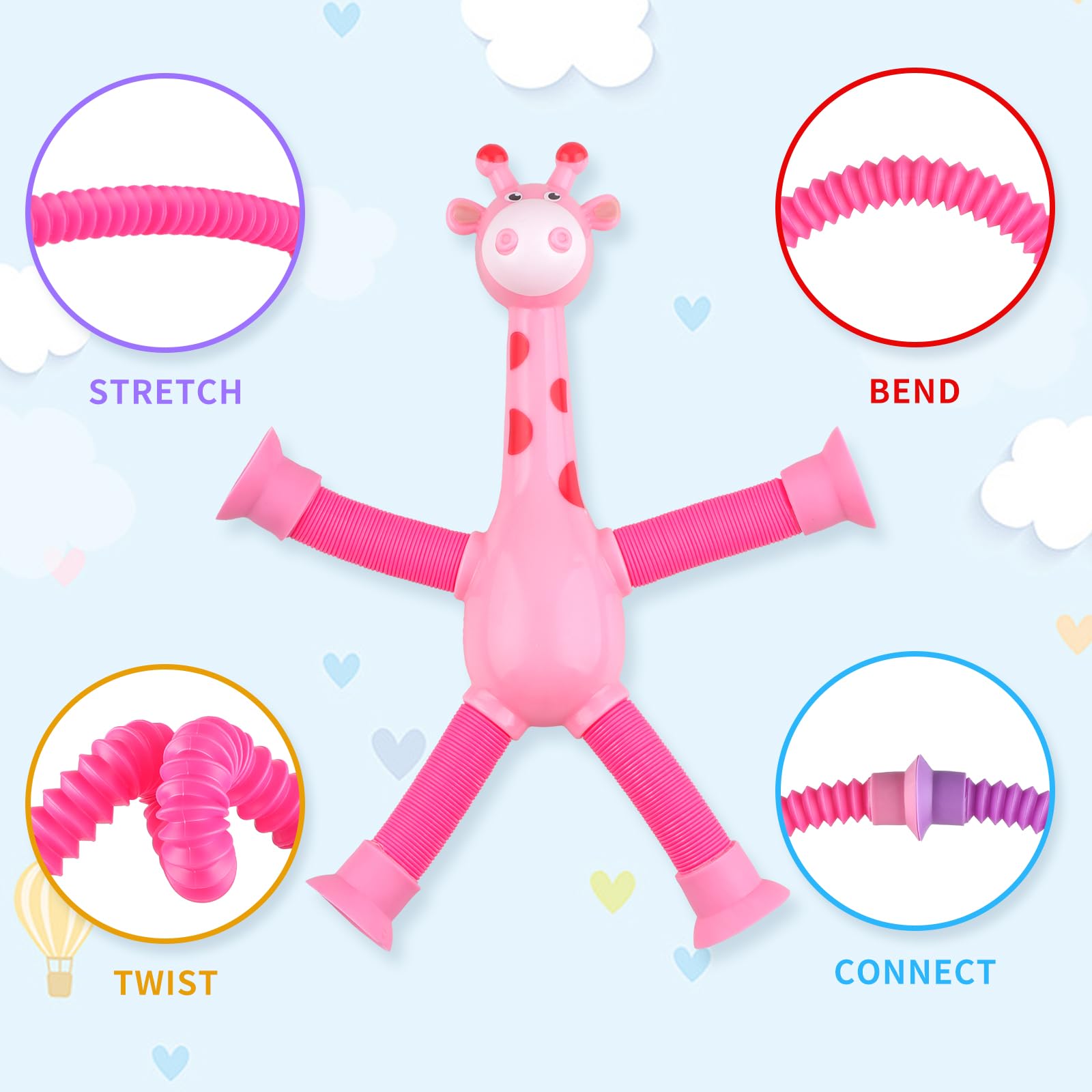 Snapklik.com : ATESSON Fidget Toys,4 Pieces LED Shape Changing Robot ...